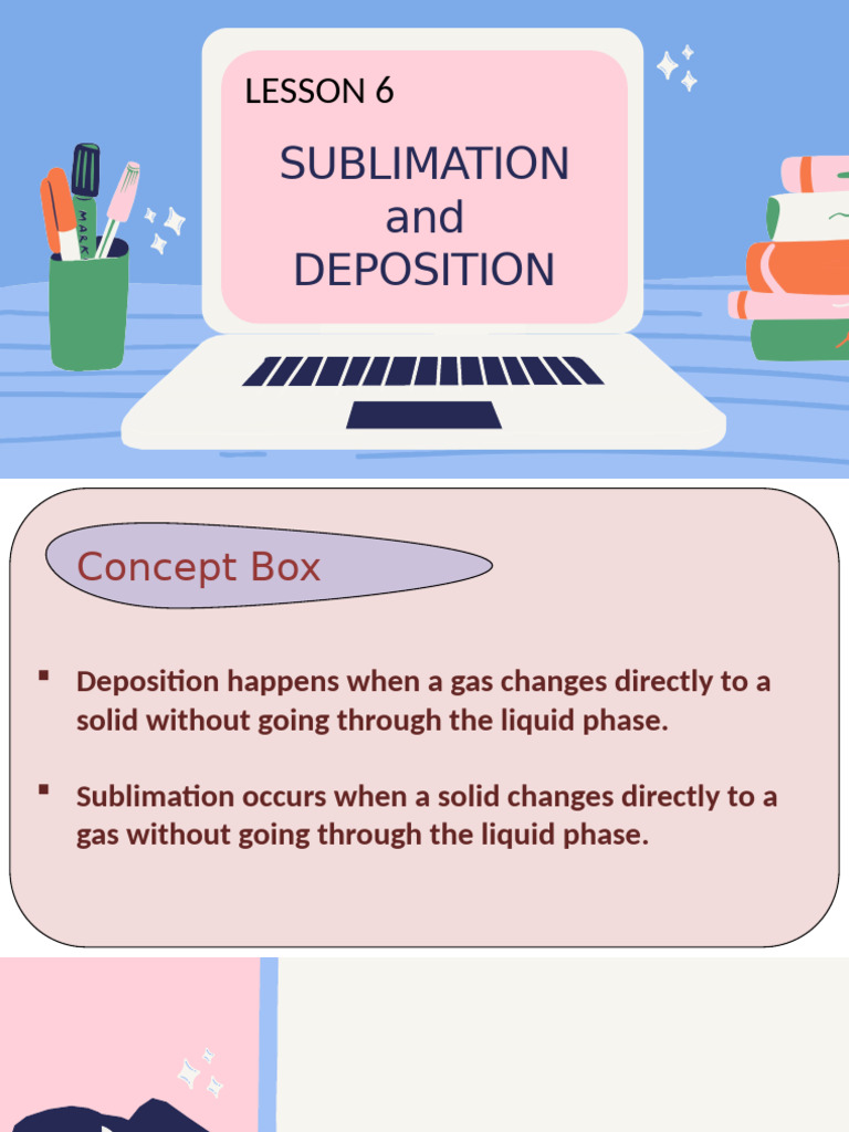 Lesson 6 - Sublimation and Deposition | PDF