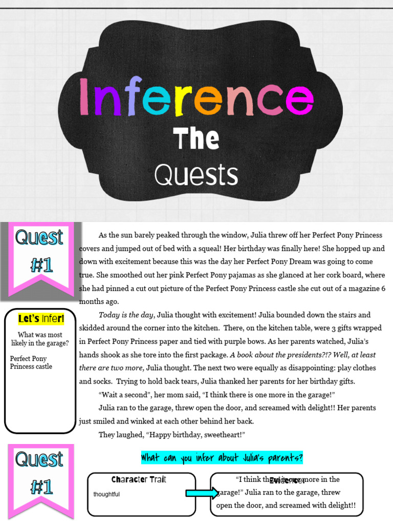 Inference - The Quests | PDF