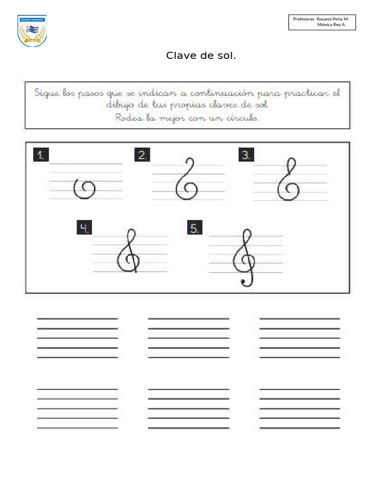 Clave de Sol en Educación Musical | PDF