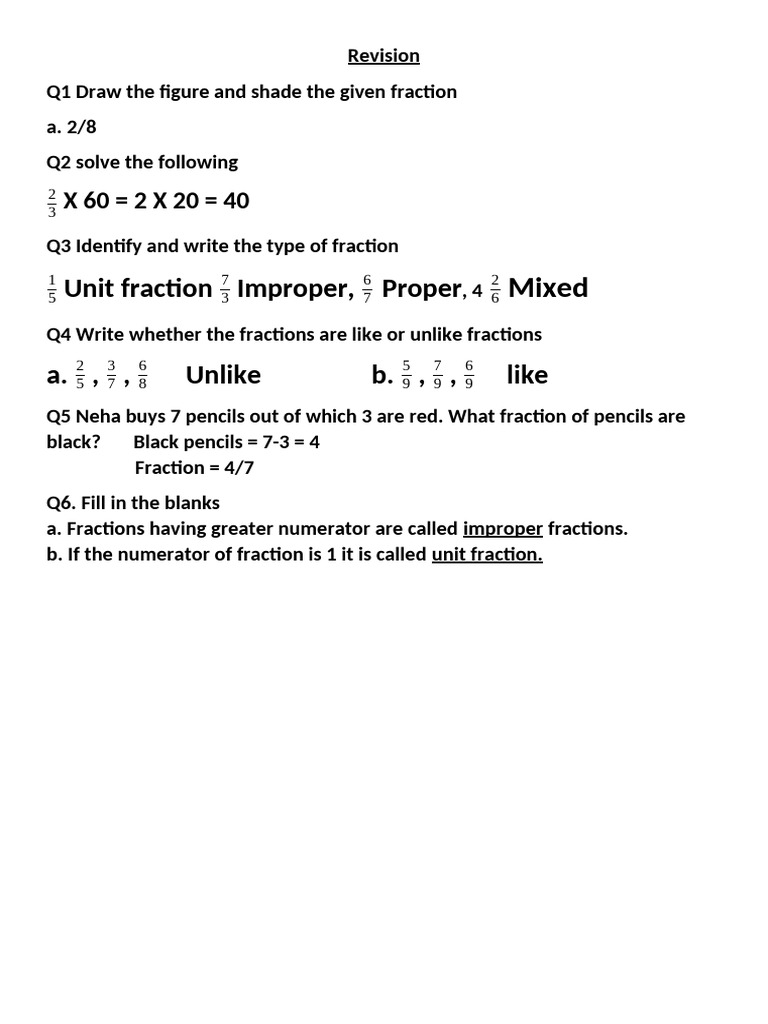 Fraction Types and Operations Guide | PDF