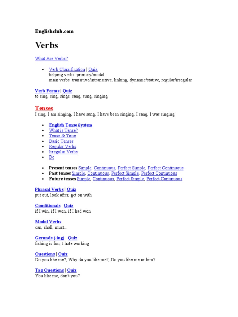 Tenses English Club | PDF | Perfect (Grammar) | Grammatical Tense