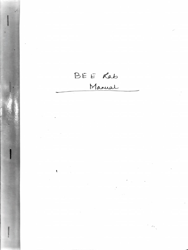 Bee Lab Manual (Black and White) | PDF