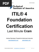 ITIL 4 Foundation Cram Card | PDF | Value Chain | Goods