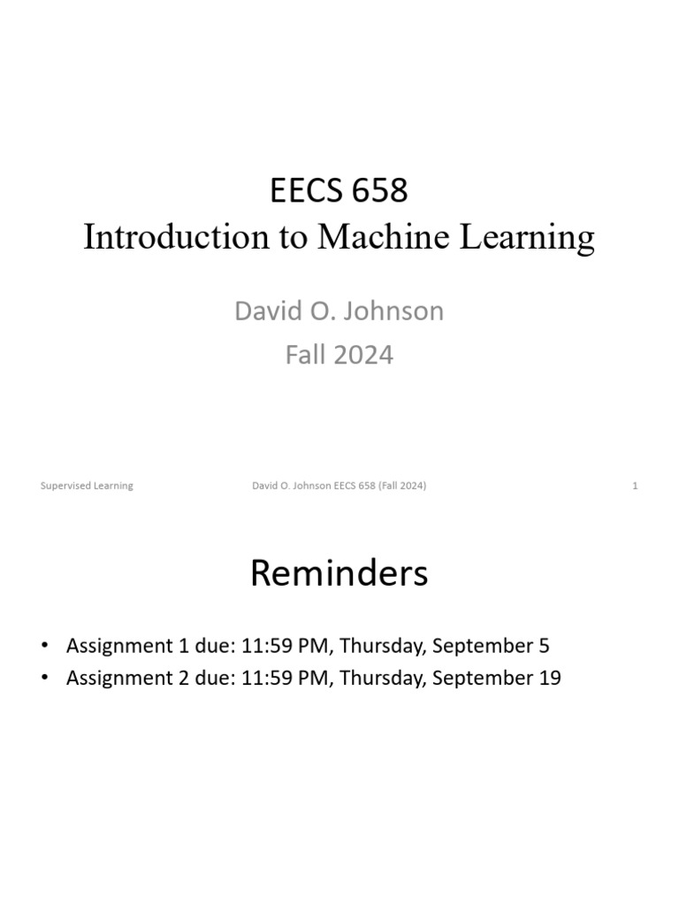 1 (8 29) Supervised Learning | PDF | Cross Validation (Statistics) | Machine Learning