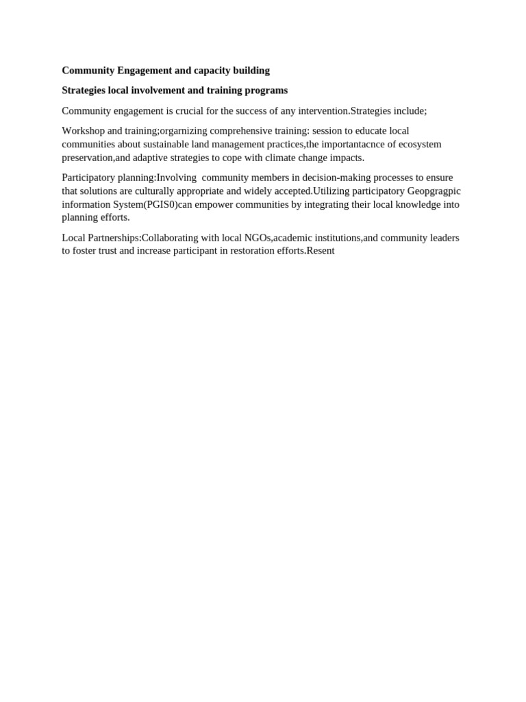 Community Engagement and Capacity Building | PDF | Career & Growth ...