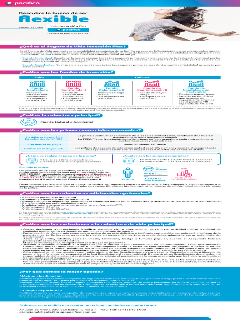 Cartilla Vida Inversión Flex | PDF | Póliza de seguros | Seguro