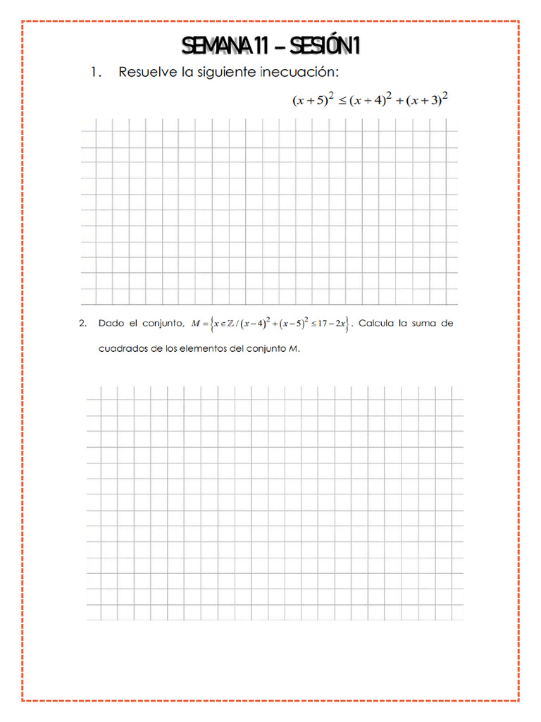 Ejercicios Mate Semana 11 | PDF