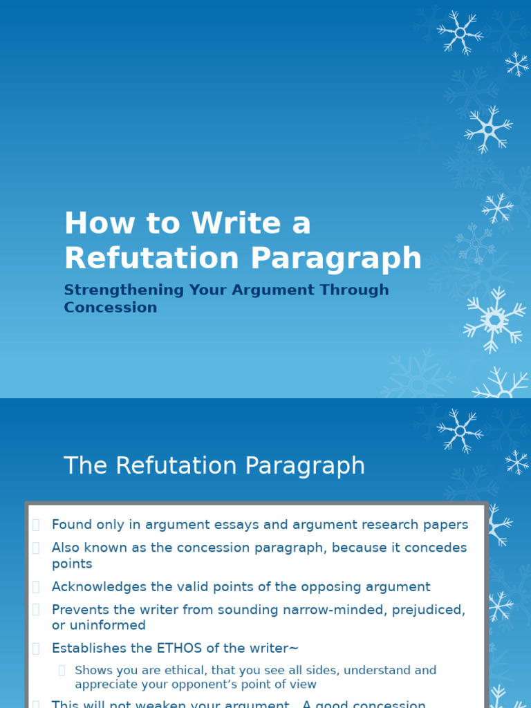 Refutation Paragraph | PDF | School Choice | Argument