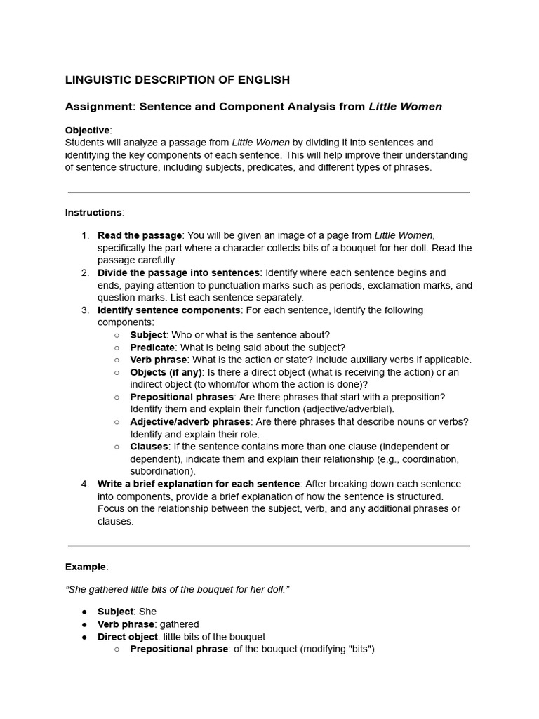 Linguistic Description of English | PDF | Subject (Grammar) | Sentence ...