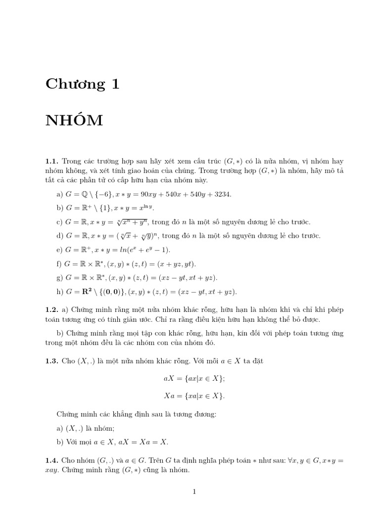 BT - Chuong 1 - Nhom | PDF