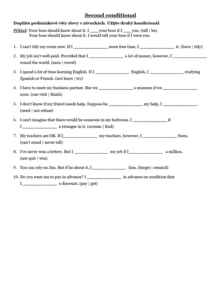 Second conditional_exercise | PDF