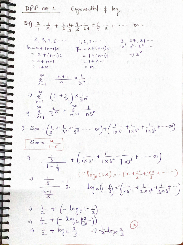 Exponential and Log Series dpp1 - Compressed | PDF
