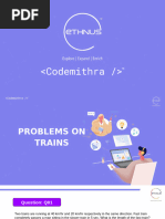 TRain Sums | PDF | Speed | Length