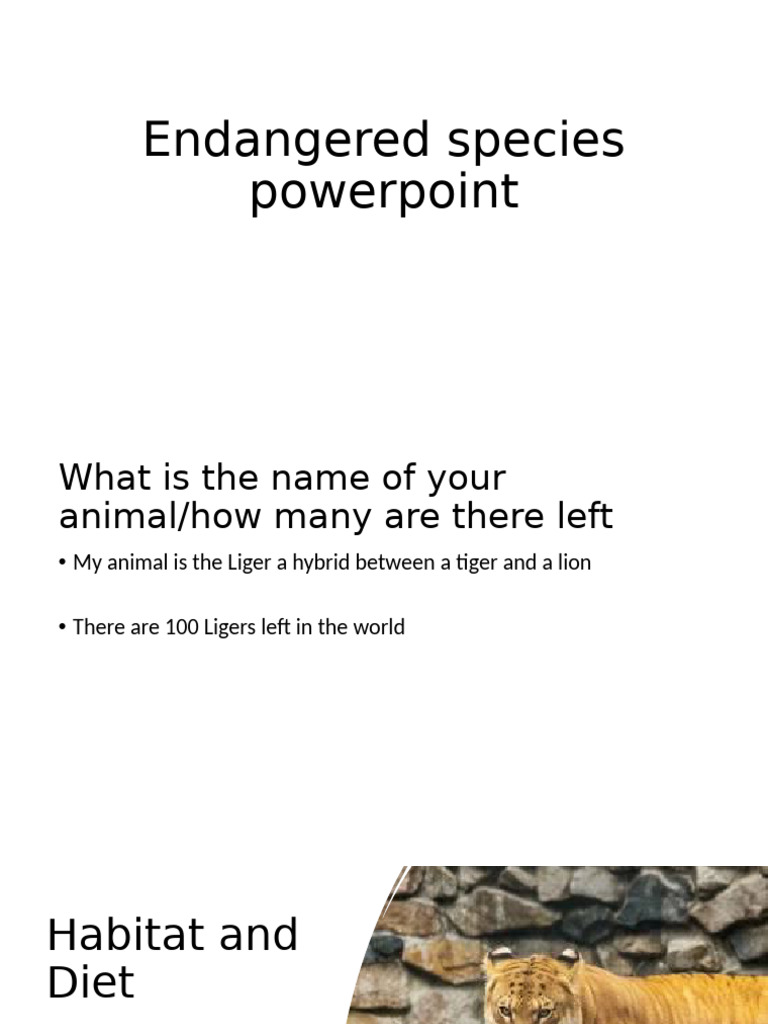 Endangered Species Powerpoint | PDF