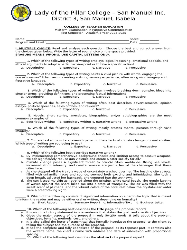 PCom Midterms Checked | PDF | Paragraph | Memorandum
