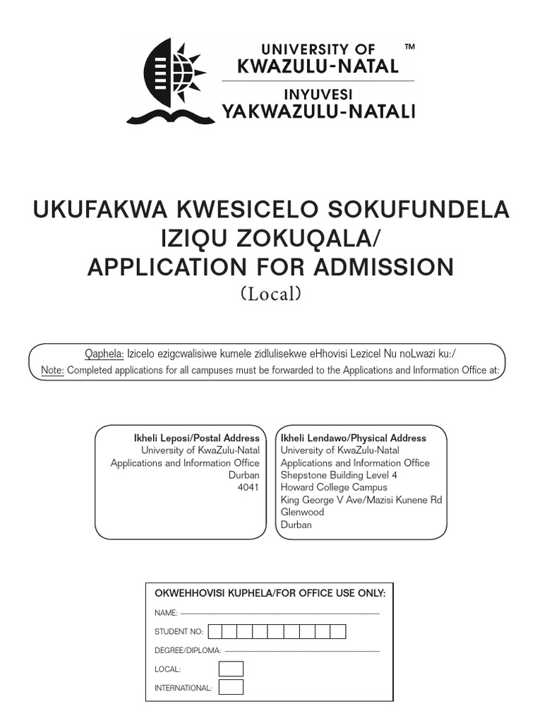 2020 Readmission Application Form | PDF | University And College ...