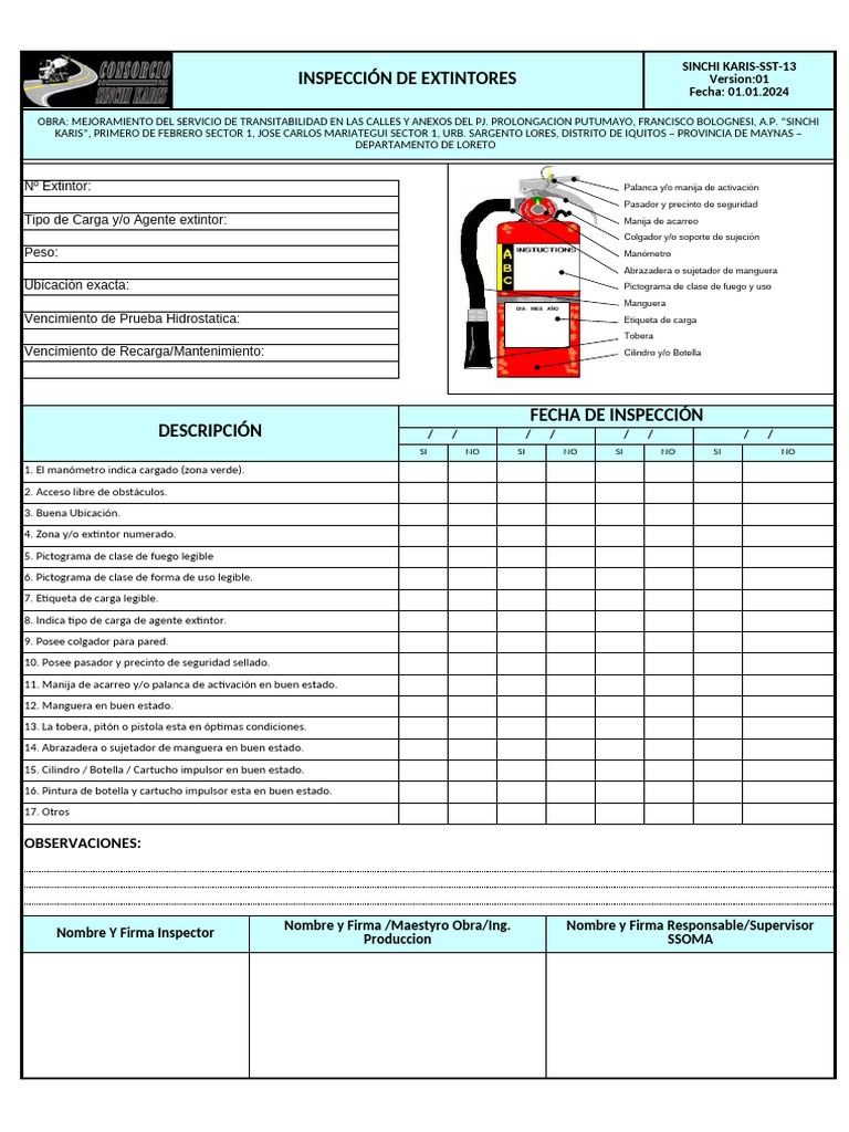 8 .Inspección de Extintores | PDF