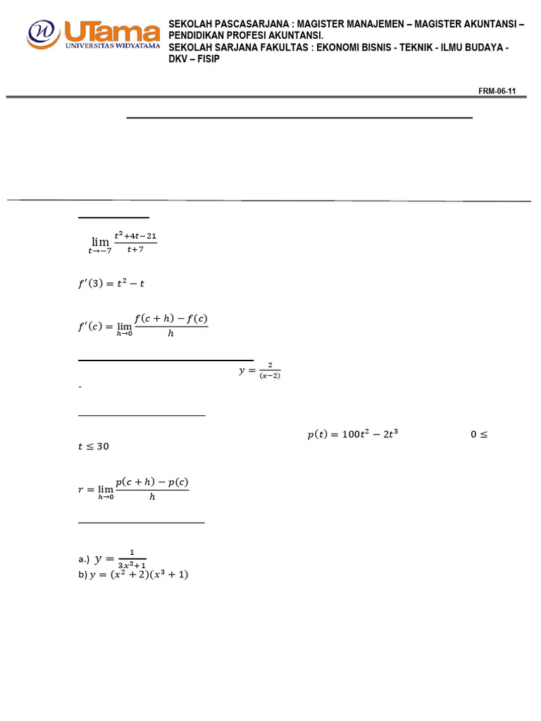 UTS IUT GANJIL TA 2024-2025 CE205 Kalkulus 3 | PDF