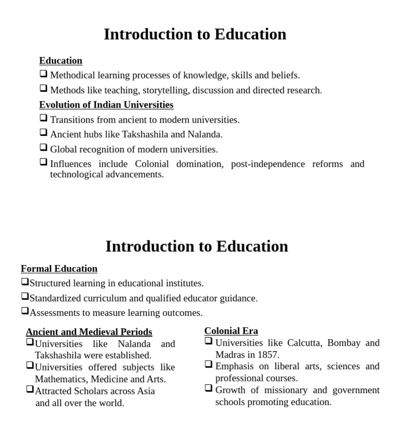 Introduction To Education | PDF