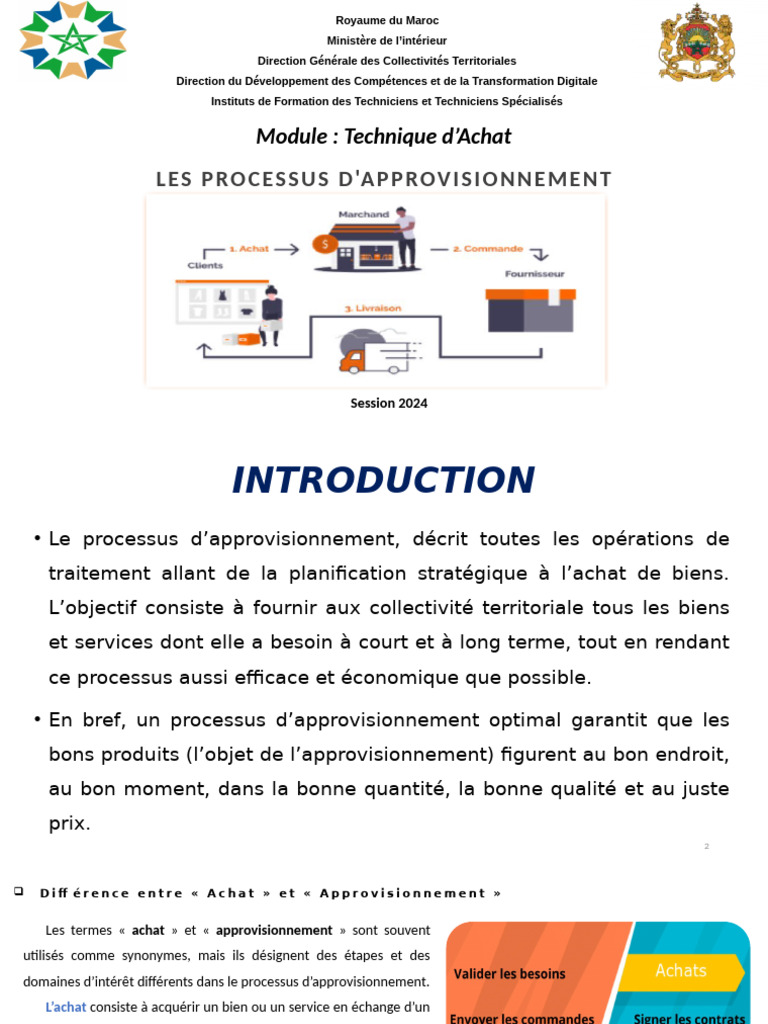 Optimisation du Processus d'Approvisionnement | PDF | Facture | Inventaire