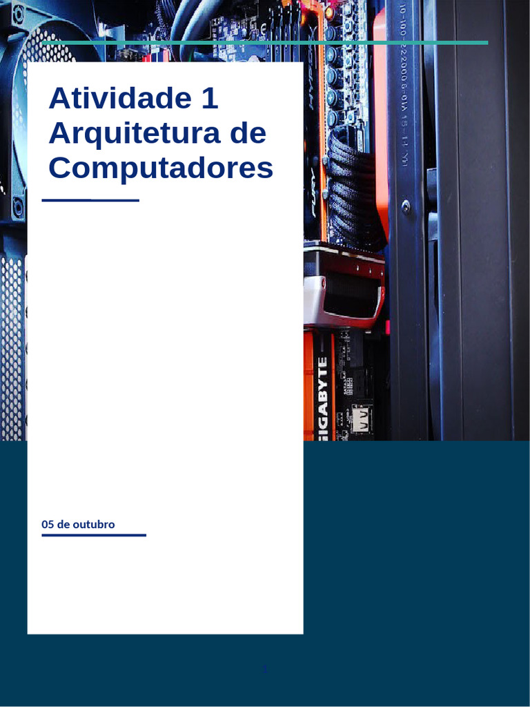 Atividade Arquitetura de Computadores | PDF | Carreira e Crescimento