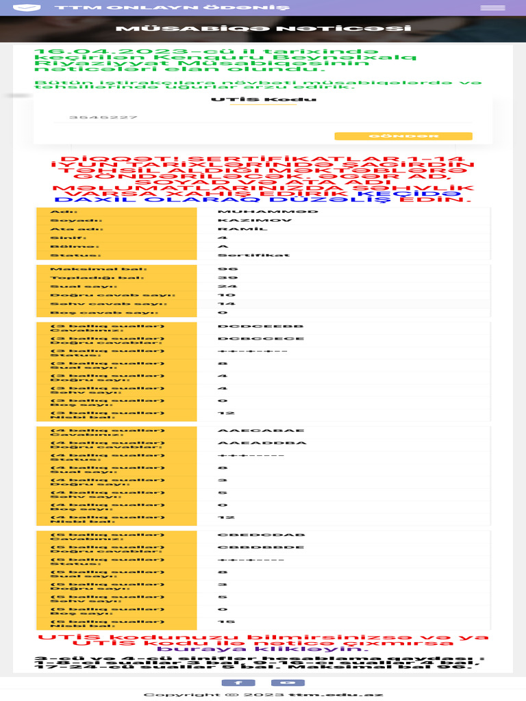 TTM Onlayn Ödəniş | PDF
