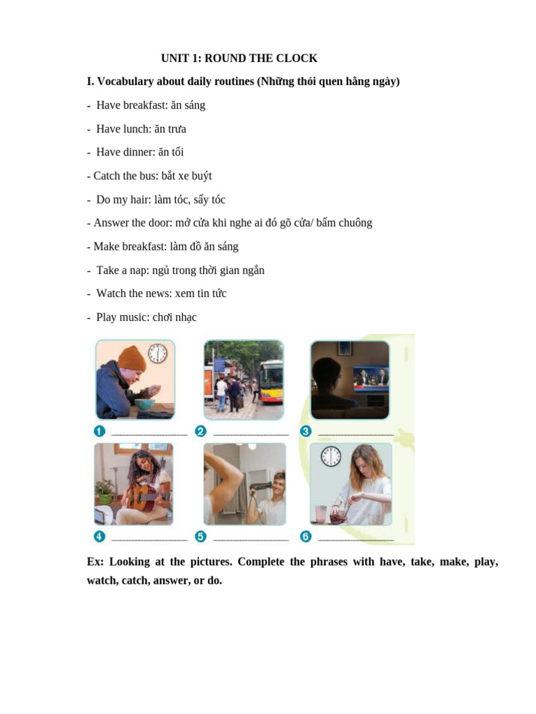 UNIT 1 TIẾNG ANH 10 BRIGHT | PDF