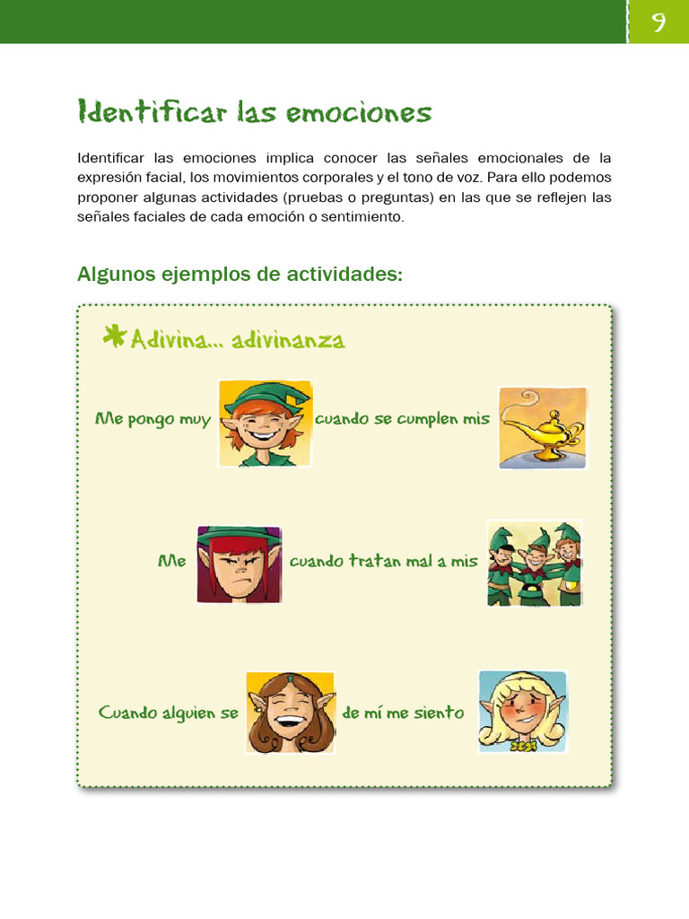Identificación de emociones y actividades | PDF