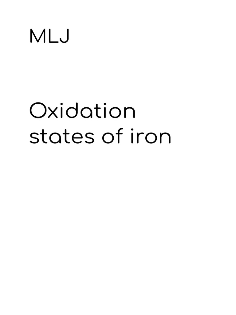 Oxidation States of Iron | PDF | Iron | Sodium Hydroxide