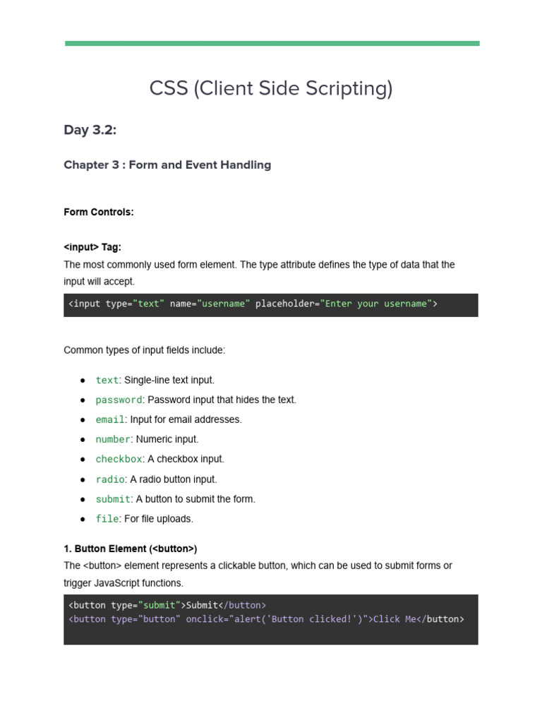 3.1 Form and Event Handling | PDF | Java Script | Software