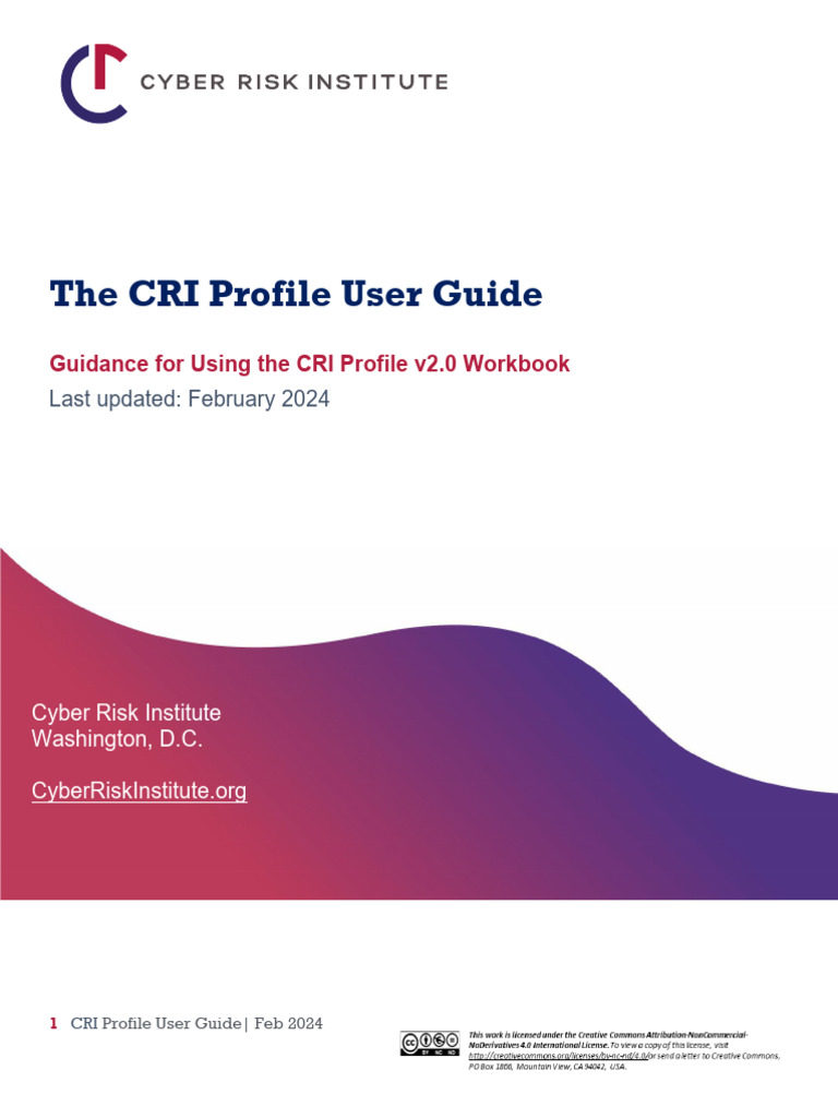 Final CRI Profile v2.0 User Guide Public. Date 2024.02.29 | PDF ...