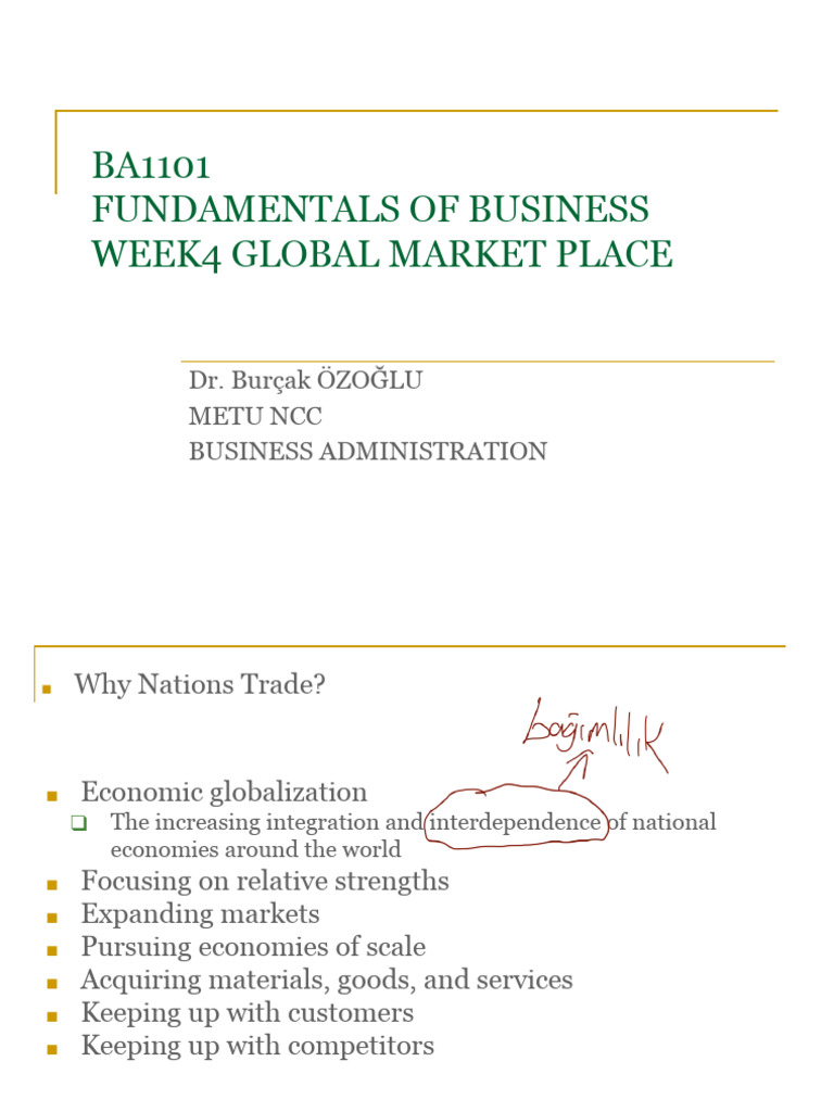 Chapter 1 | PDF | Balance Of Trade | World Economy