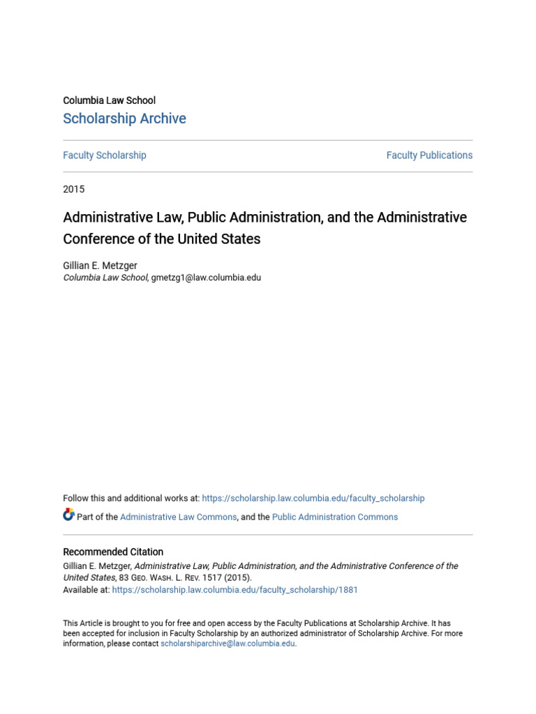 Bridging Administrative Law and Practice | PDF | Administrative Law ...