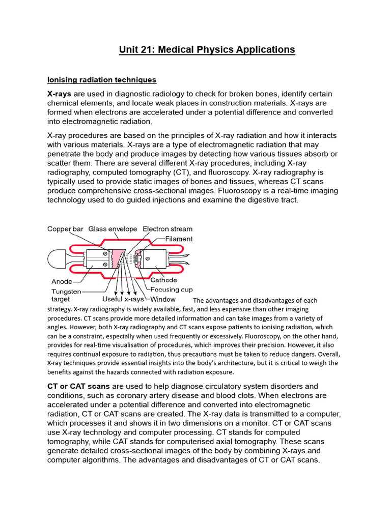 Unit 21 Medical Physics Applications A and B Copyn | PDF | Medical ...
