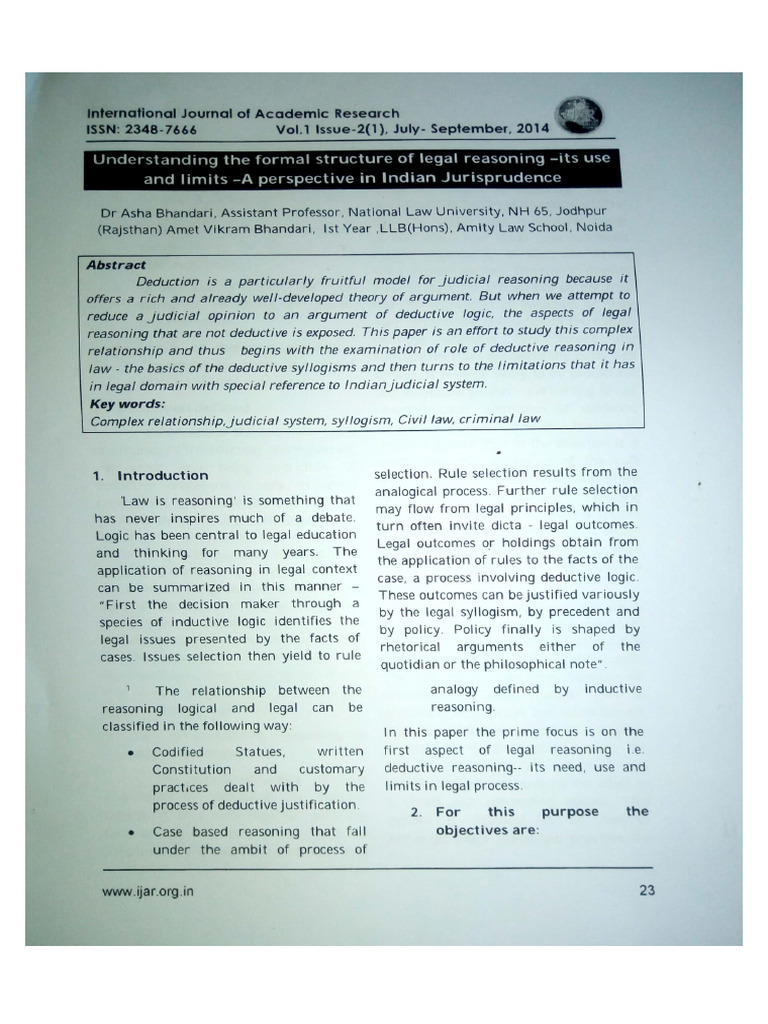 Lega Reasoning - III | PDF