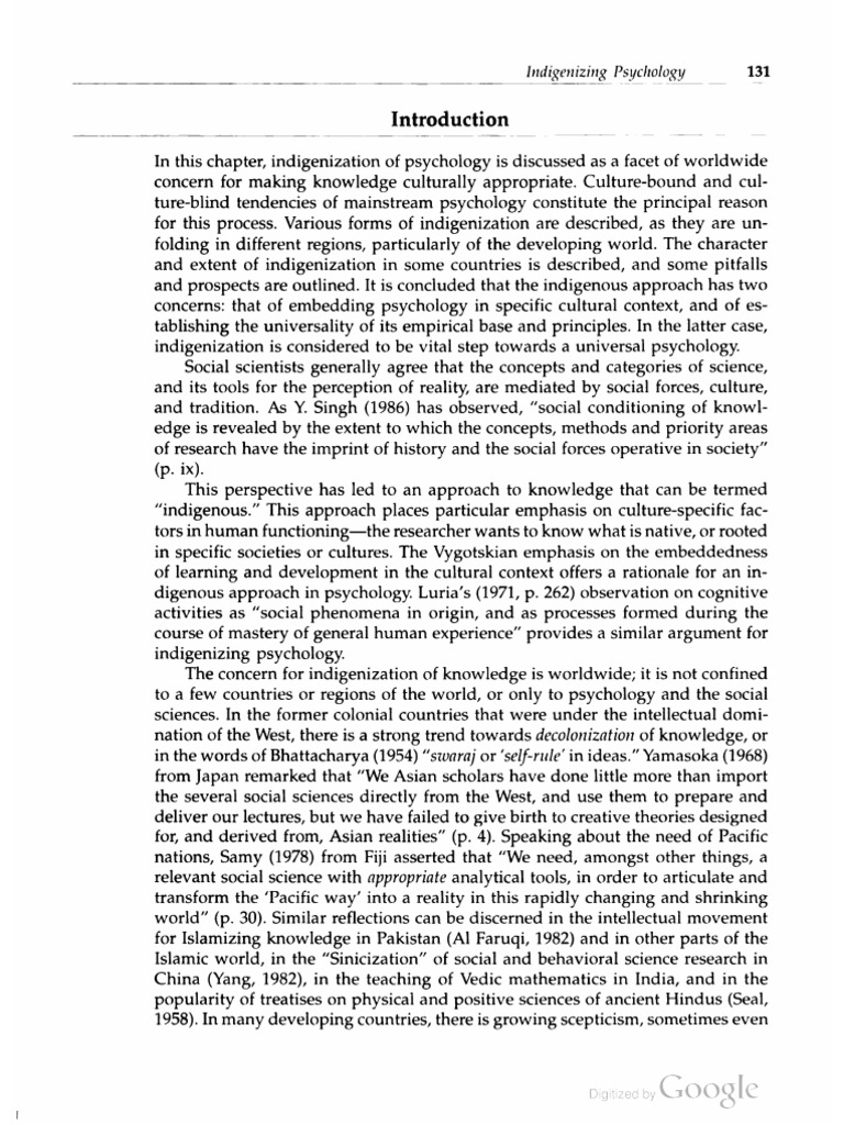 Volumen I. Cross-Cultural Psychology - Berry-160-190 | PDF