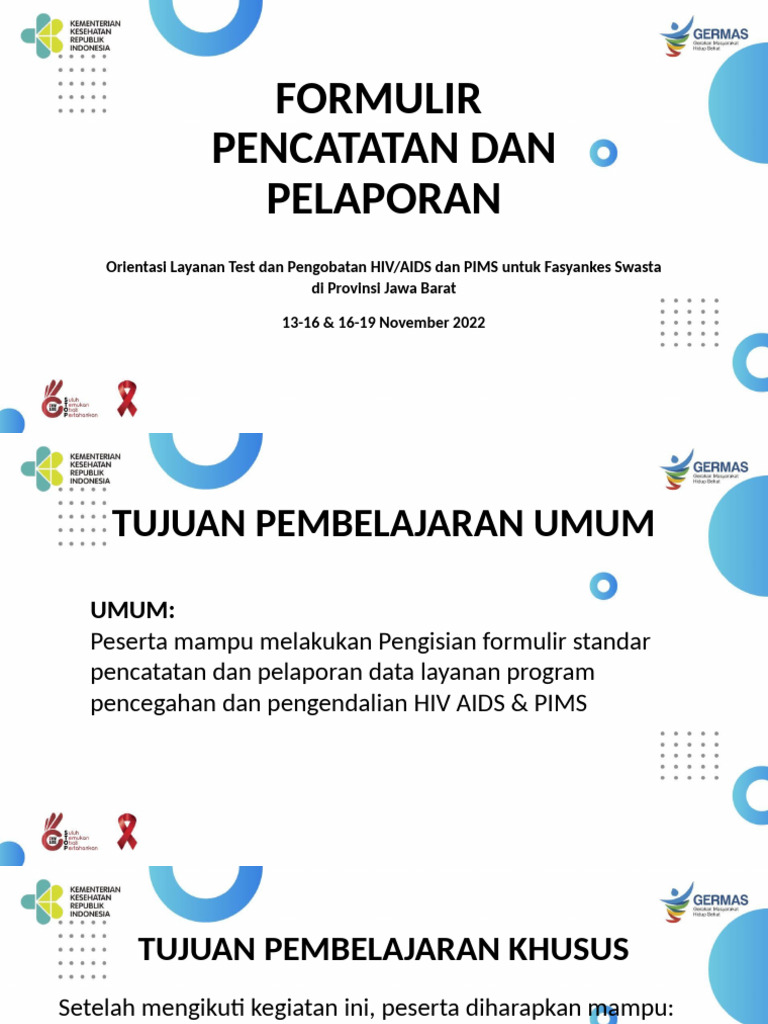 Pencatatan Dan Pelaporan HIV Dan PIMS | PDF