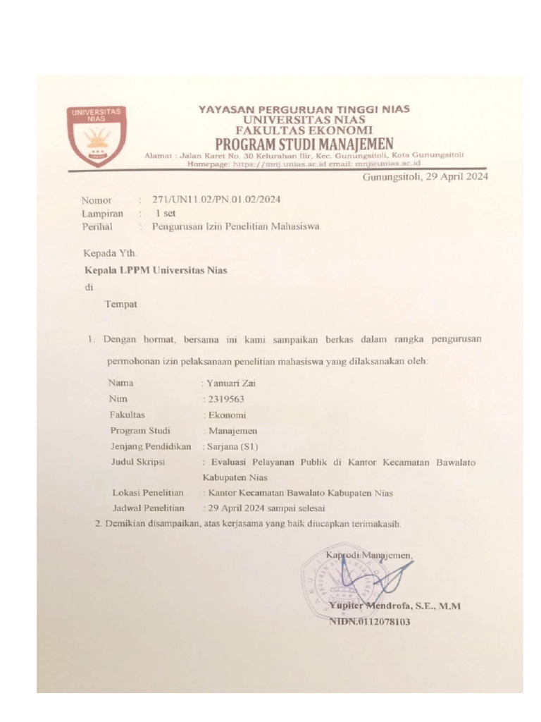 Rancangan Yanuari Zai Revisi Sempro - 042426 | PDF | Karier & Perkembangan