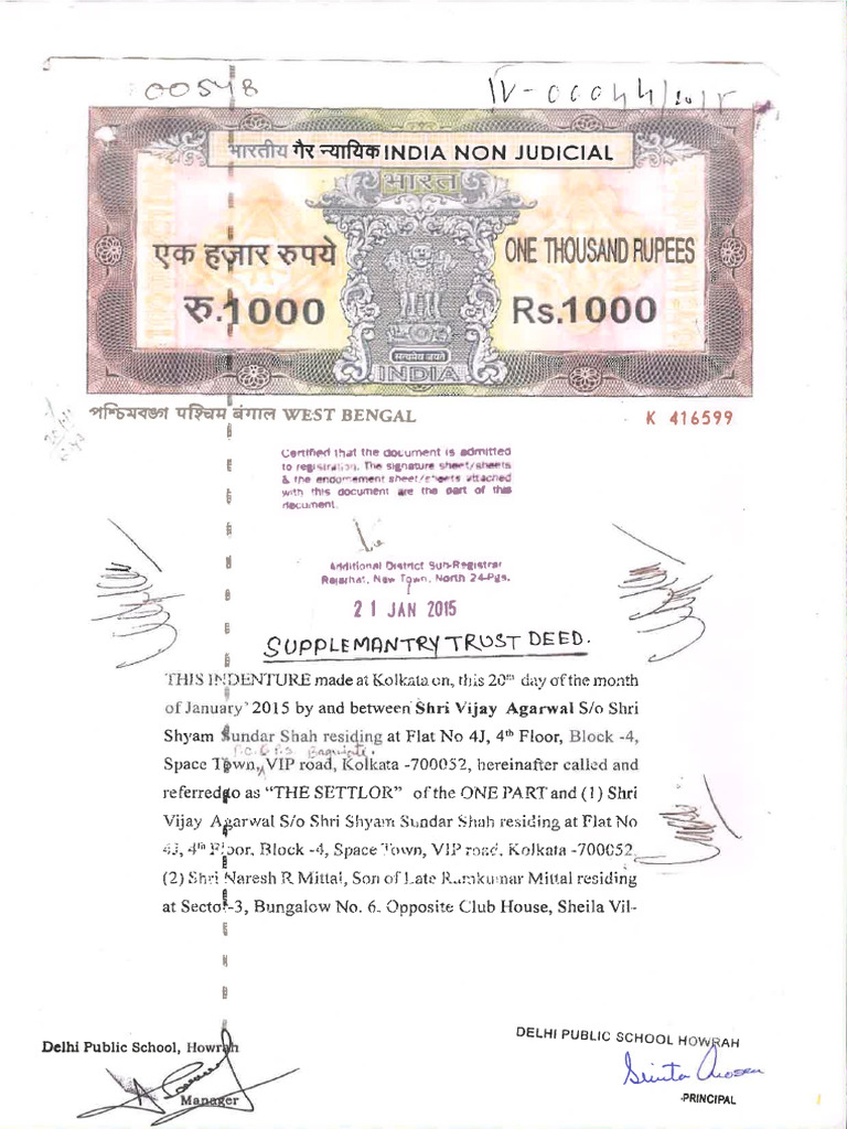 Trust Deed Sample Foe Edu | PDF