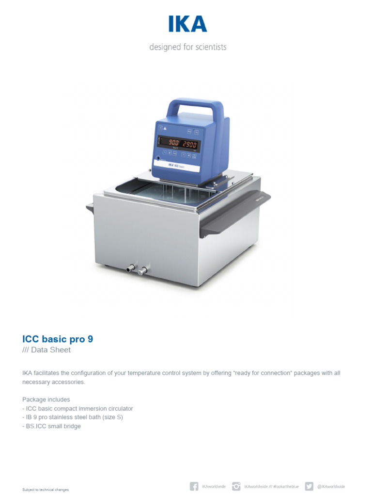 Data Sheet ICC Basic Pro 9 | PDF | Pump | Equipment