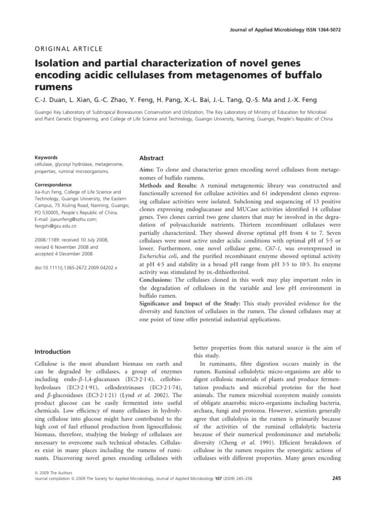 Poster Paper Duan Et Al | PDF | Molecular Cloning | Cellulose