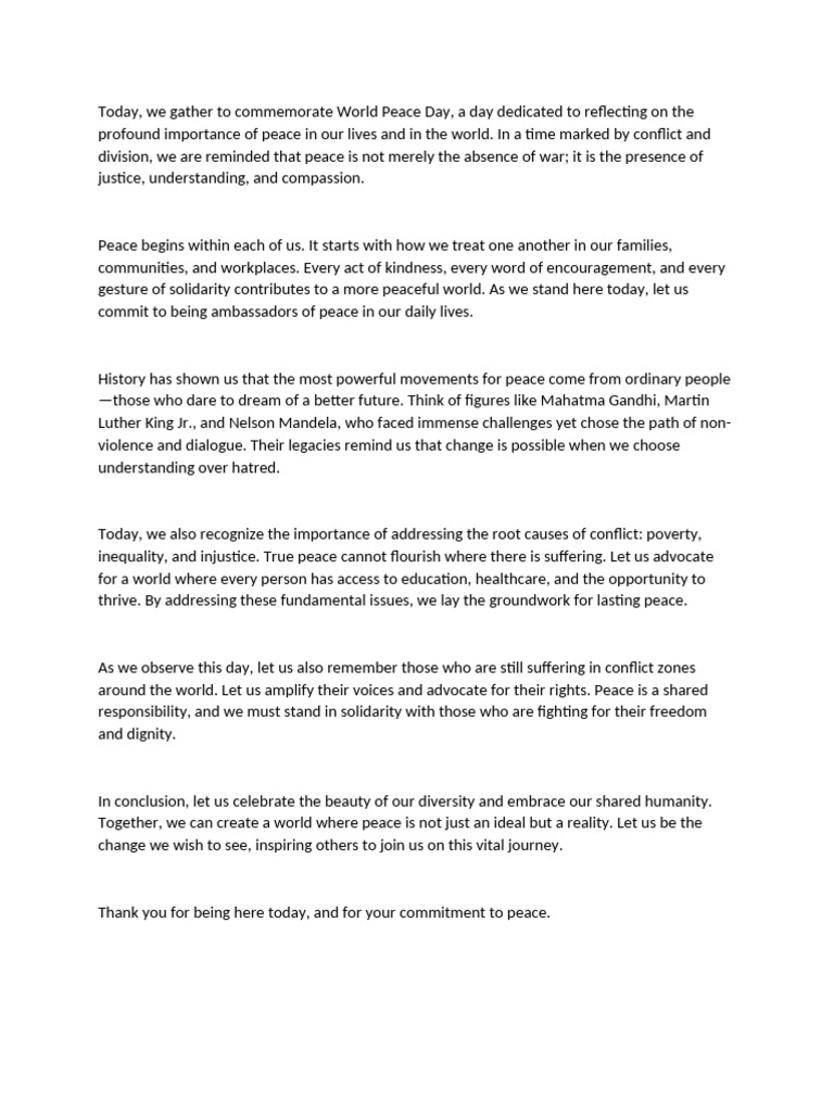 Advocating for Global Peace | PDF