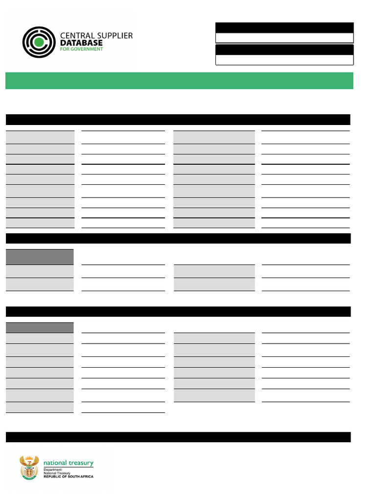 CSD Registration Report: Supplier Identification | PDF | Identity ...
