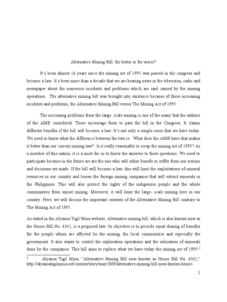 Position Paper | PDF | Mining | Philippines