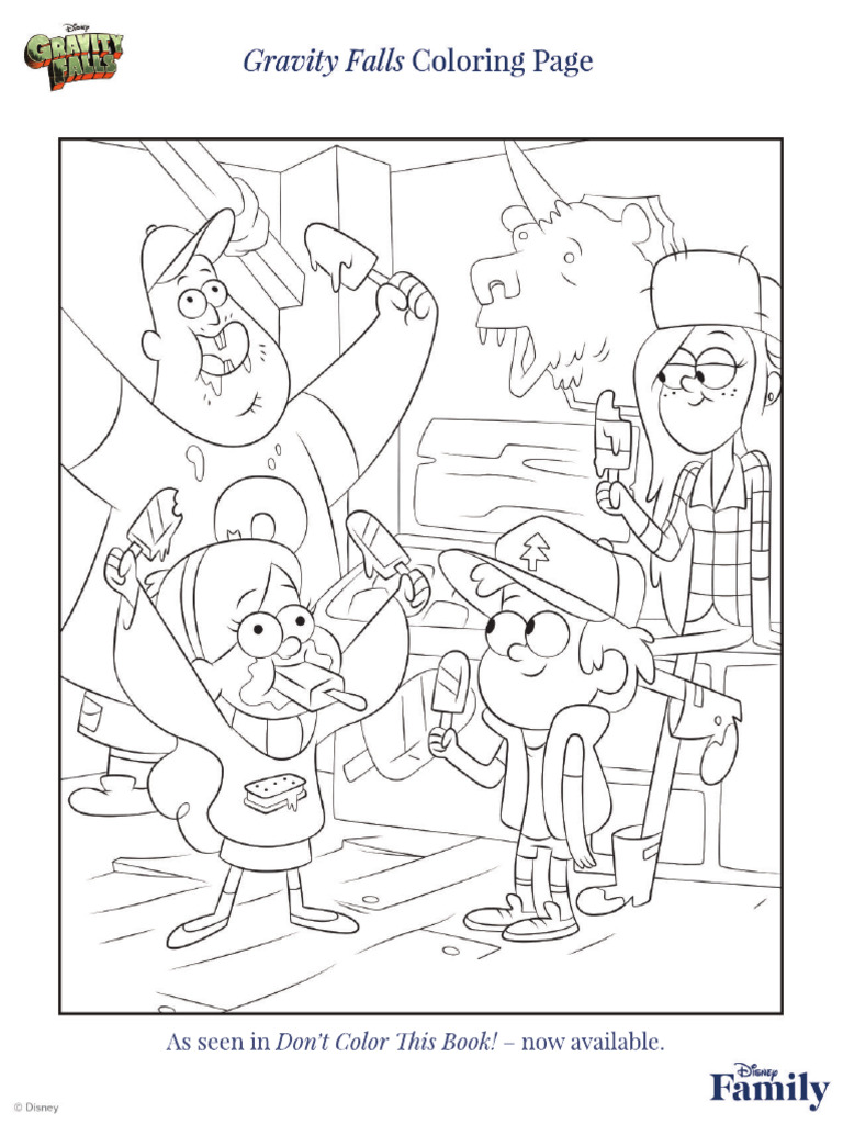 Gravity Falls Coloring Page | PDF