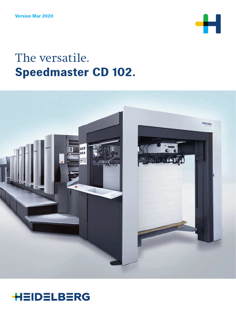 Speedmaster CD 102 Product Informationscscsccs | PDF