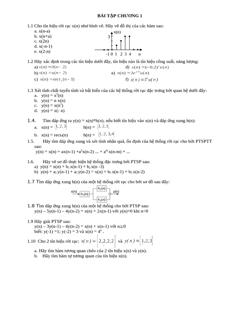 Bai Tap Chuong 1 | PDF