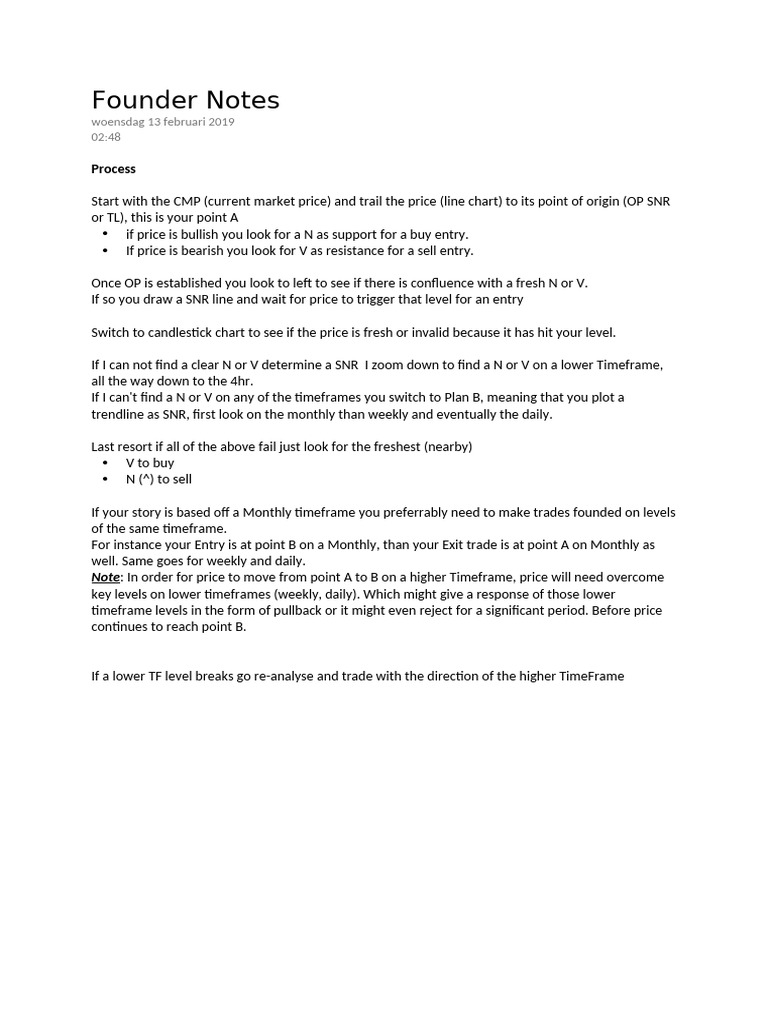 Founder Notes on Trading Strategies | PDF