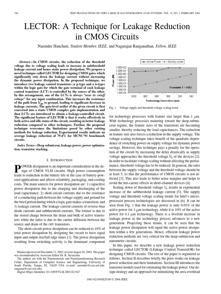LECTOR Technique | PDF | Logic Gate | Cmos