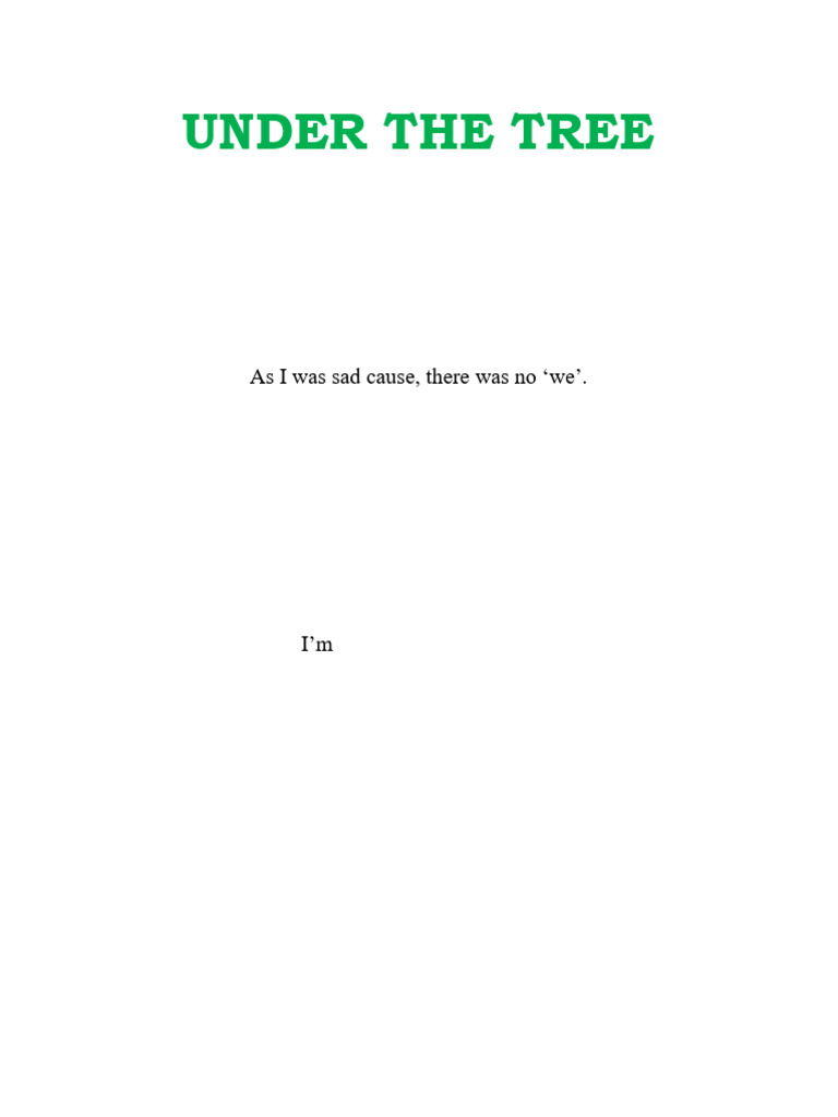 Under The Tree - Suha (DEBUT) | PDF | Self-Improvement